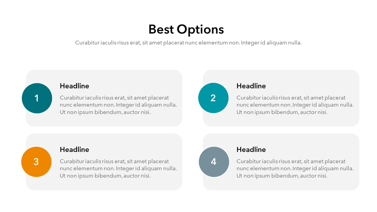 Four Points Slide Template | PPT and Google Slides
