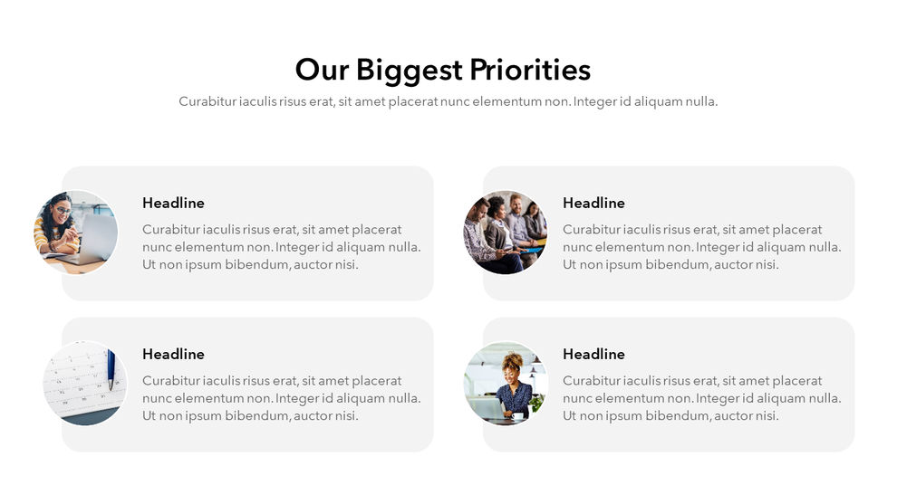 Our Priorities Slide Template | PPT and Google Slides