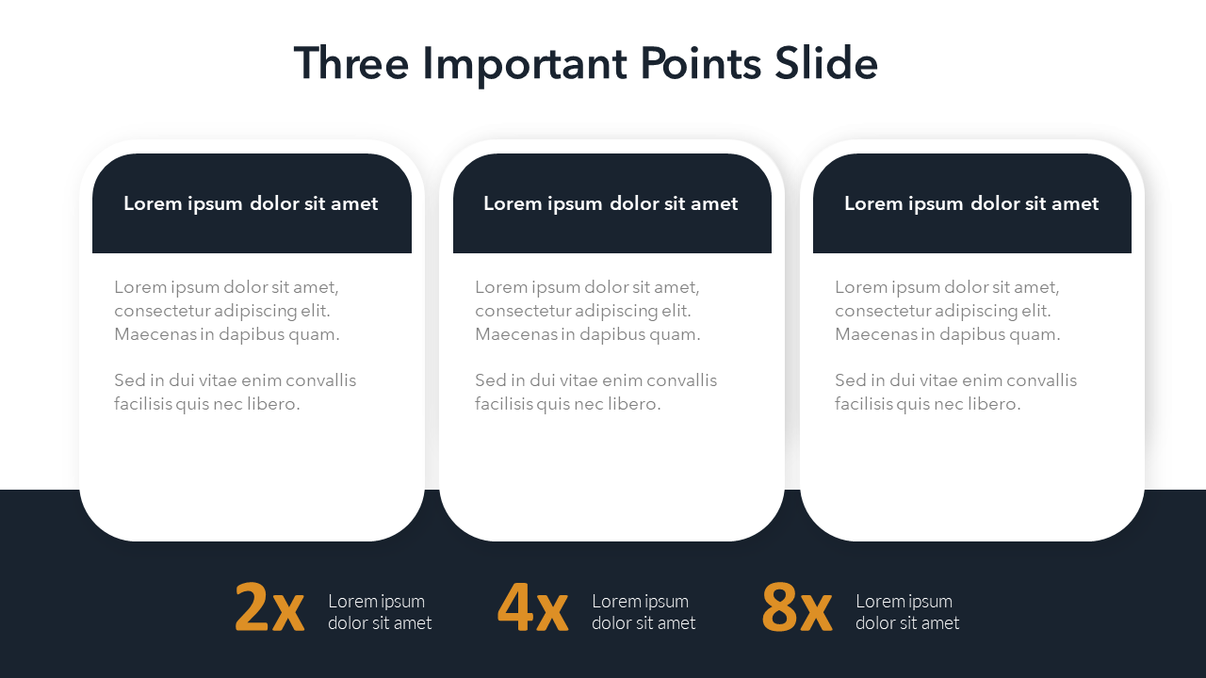 3 Columns Slide Template | PowerPoint or Google Slide