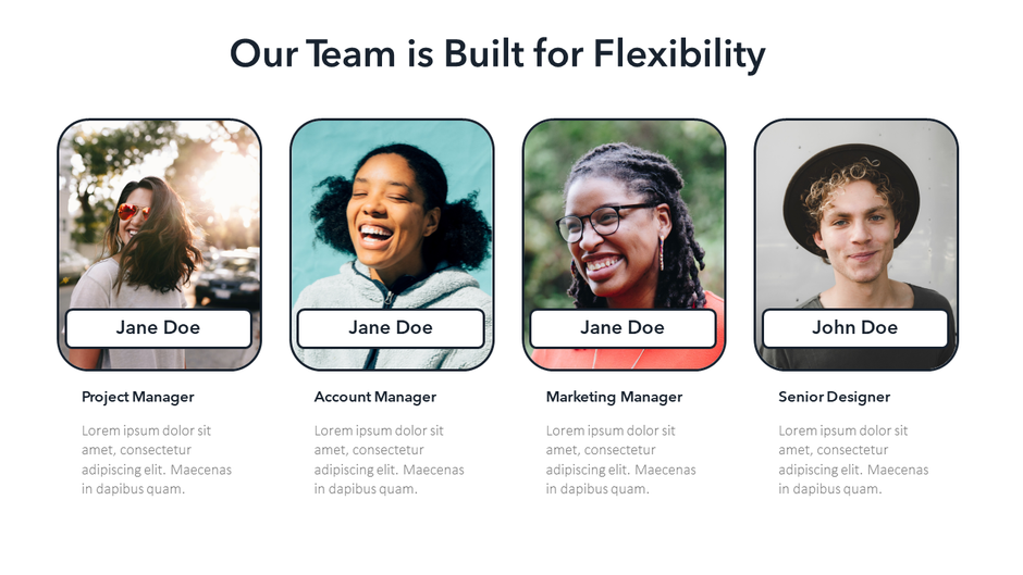 Teams & Bio Slide Templates | PowerPoint and Google Slides