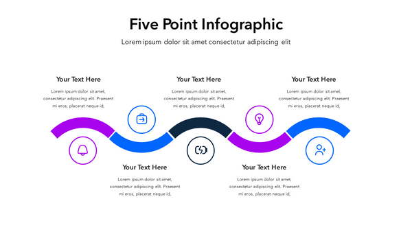 Five Point Infographic Slide | PPT | Google Slides