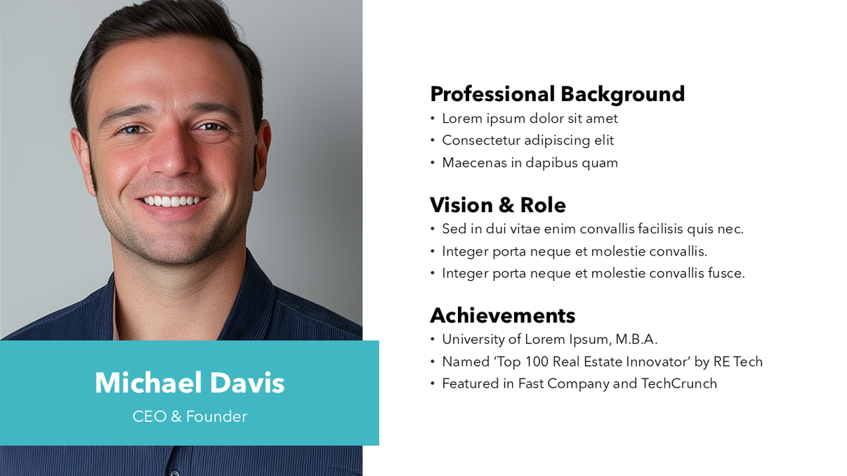 Bio Slide | PowerPoint or Google Slides