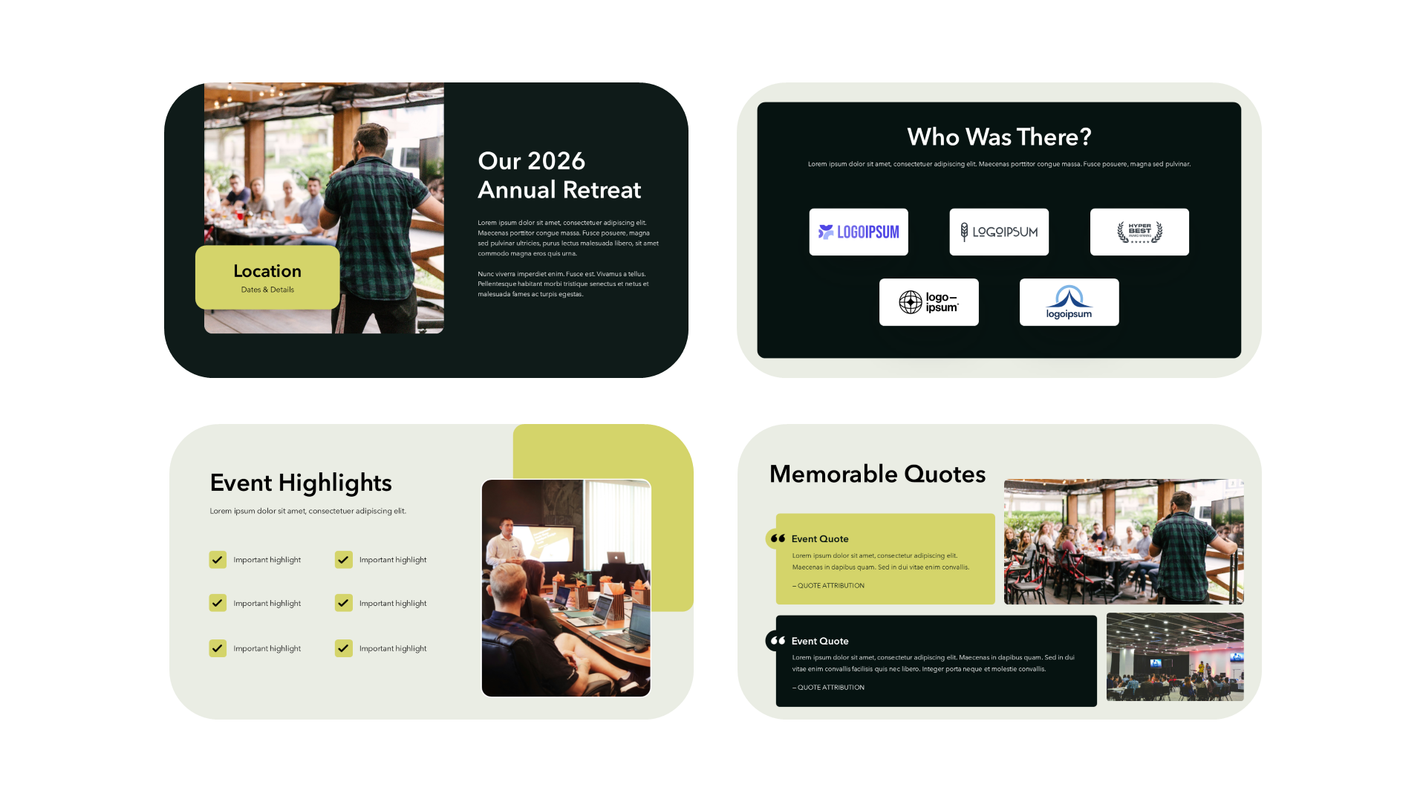 Event Recap Slides | PowerPoint | Google Slides