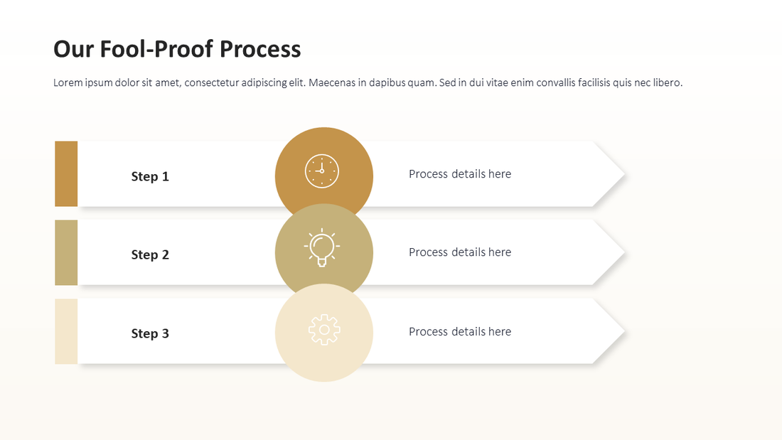 Our Easy 3-Step Process Slide | PowerPoint and Google Slides