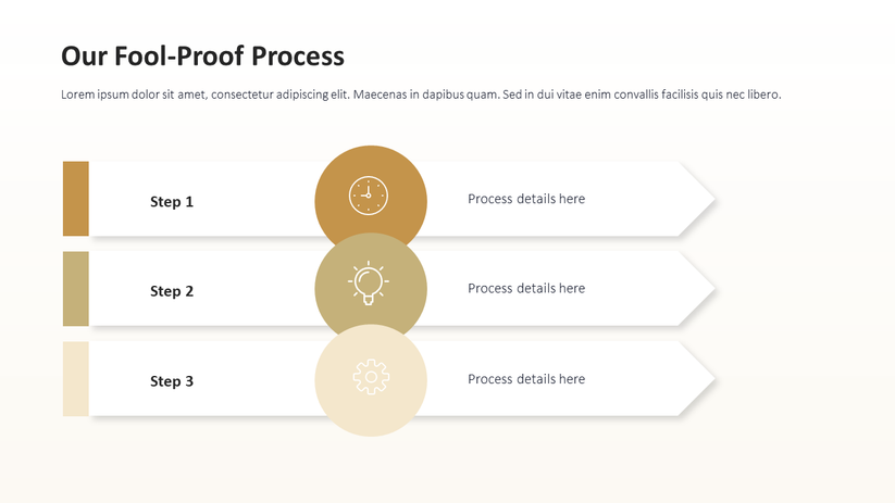 Our Easy 3-Step Process Slide | PowerPoint and Google Slides
