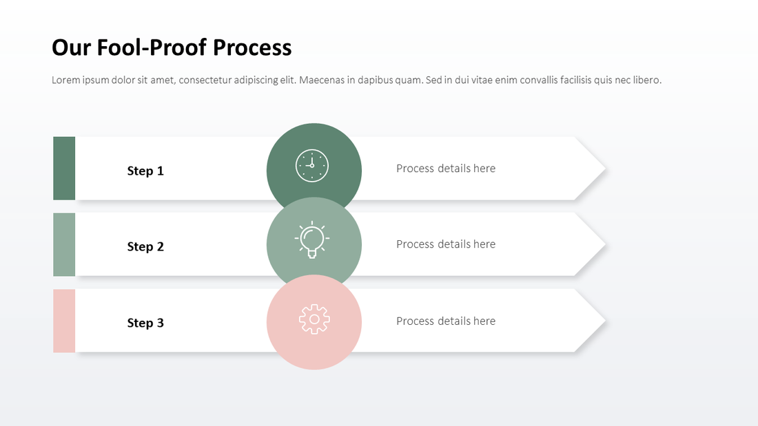 Our Easy 3-Step Process Slide | PowerPoint and Google Slides