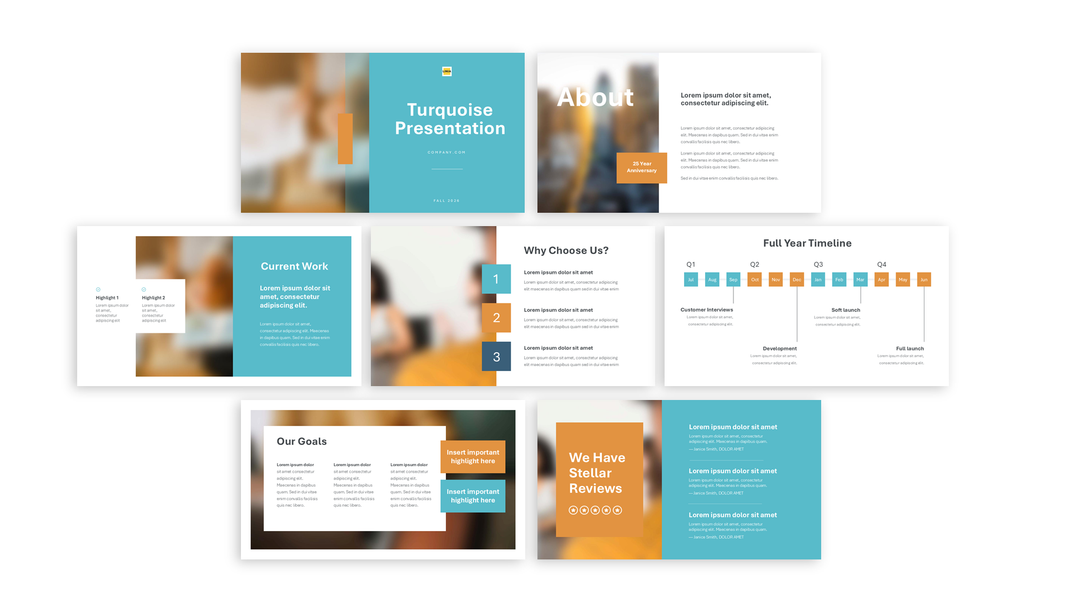 Blue & Teal PowerPoint Templates