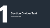 Section Divider Slide Set | PPT | Google Slides