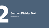 Section Divider Slide Set | PPT | Google Slides