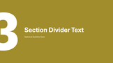 Section Divider Slide Set | PPT | Google Slides