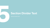Section Divider Slide Set | PPT | Google Slides