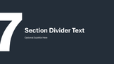Section Divider Slide Set | PPT | Google Slides