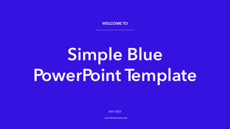 Simple Blue PowerPoint Template