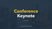 Keynote Speech Template