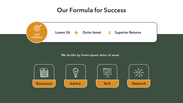 Our Formula Slide Template | PowerPoint or Google Slides