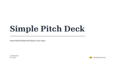 Simple Pitch Deck Template | PPT | Google Slides