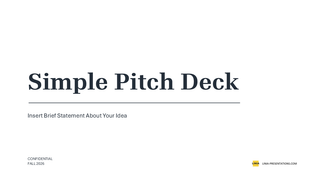 Simple Pitch Deck Template | PPT | Google Slides