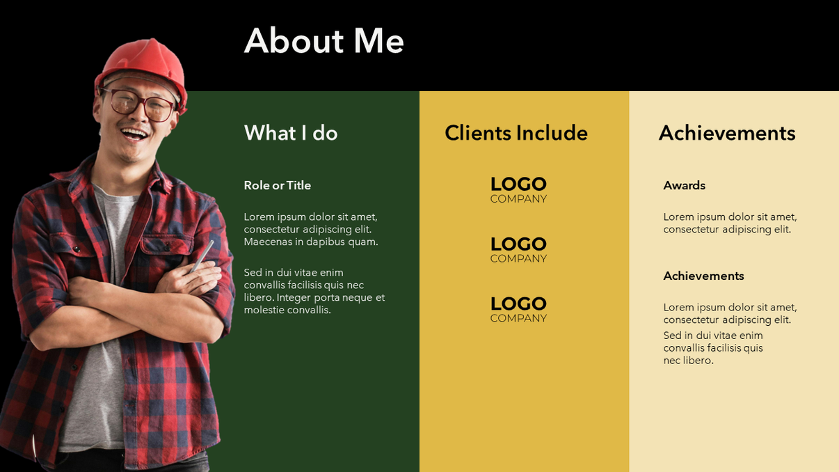 About Me Slide Template | PPT | Google Slides