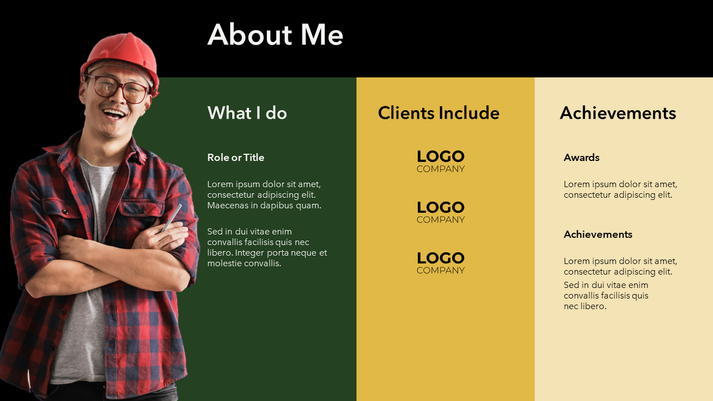 About Me Slide Template | PPT | Google Slides