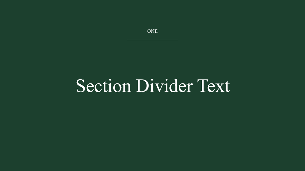 Section Divider Slides | Templates for PowerPoint | Linia Presentations