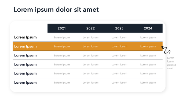 Powerpoint Table Design | Slide Template