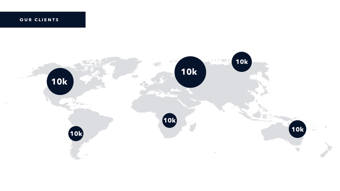 World Map with Points | PowerPoint Template